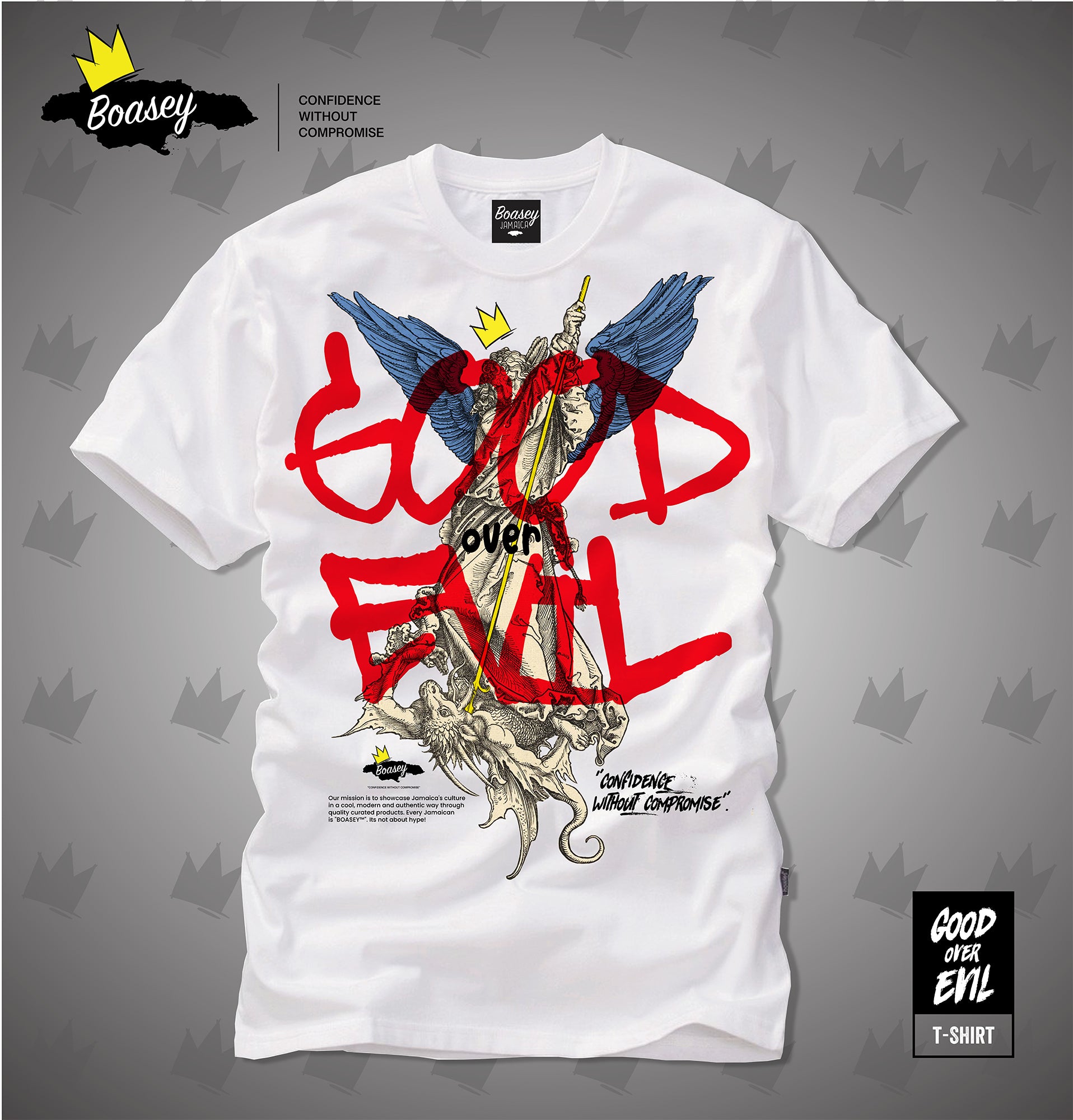 Good over Evil T-Shirt – BOASEY JAMAICA
